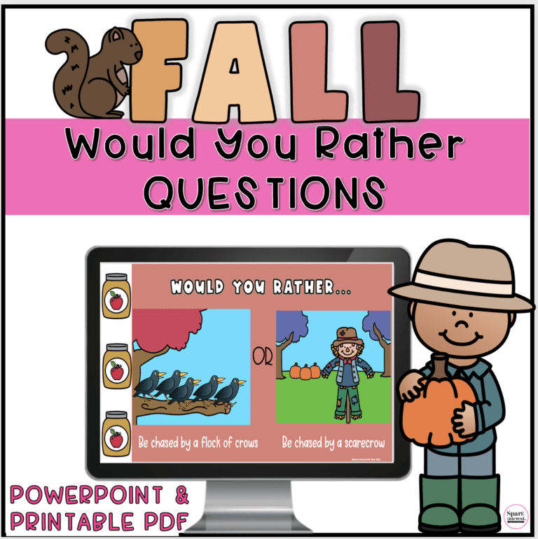 Fall Would You Rather Questions - Spark Interest with Sara