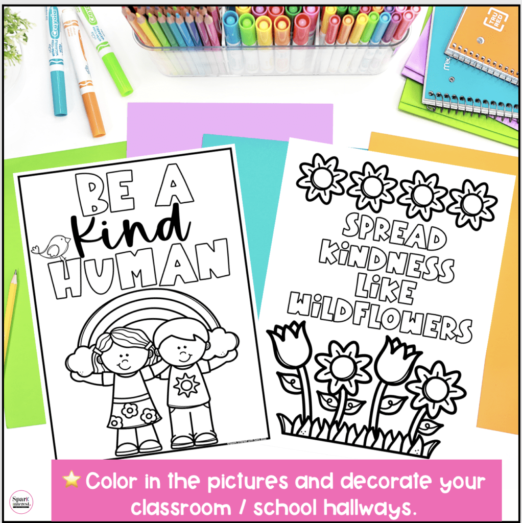 Kindness Coloring Pages - Spark Interest with Sara